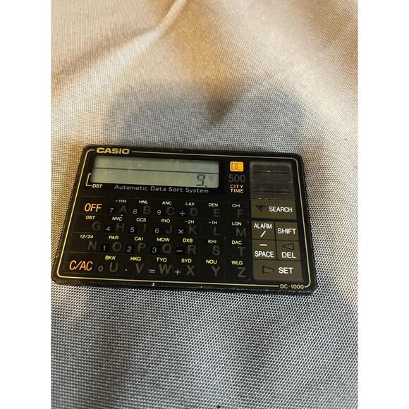 Casio | Other | Vintage 989 Casio Datacal Made In Japan Dc100 Bk ...
